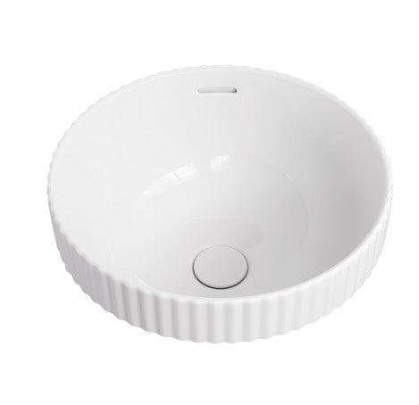 Eleanor Round Semi-Inset Basin, Gloss White — qcbathroom